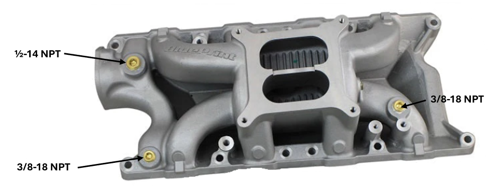 What are the port sizes on your BluePrint intake manifolds?